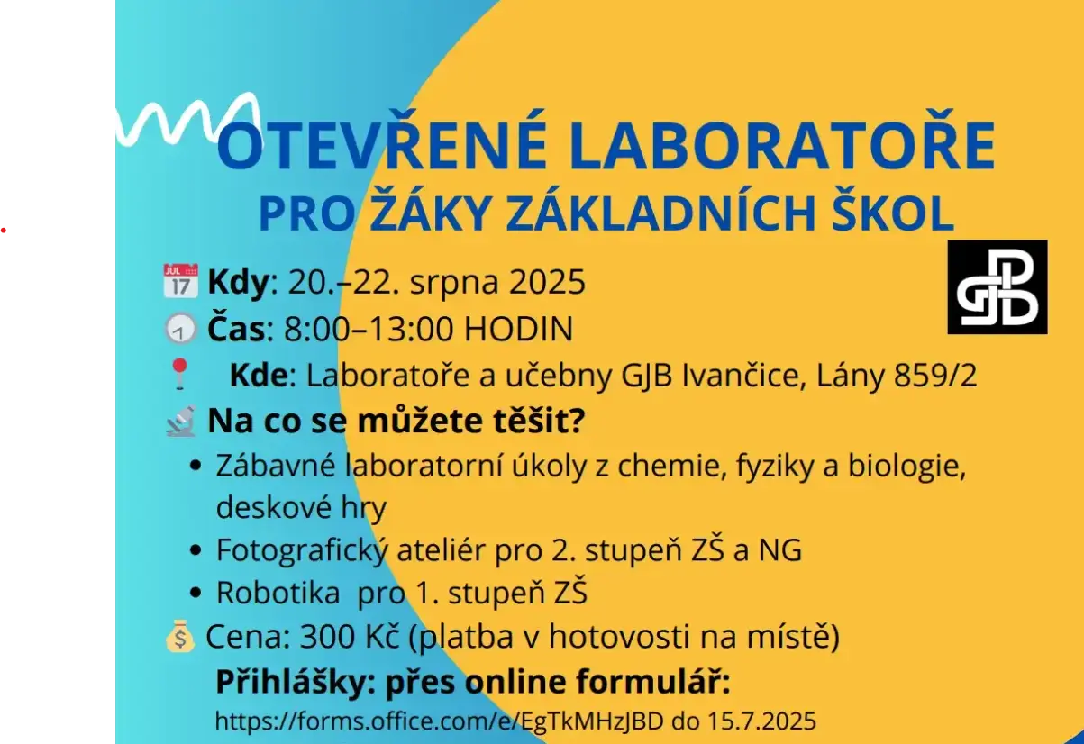 Příměstský tábor 2025 | Gymnázium Jana Blahoslava Ivančice